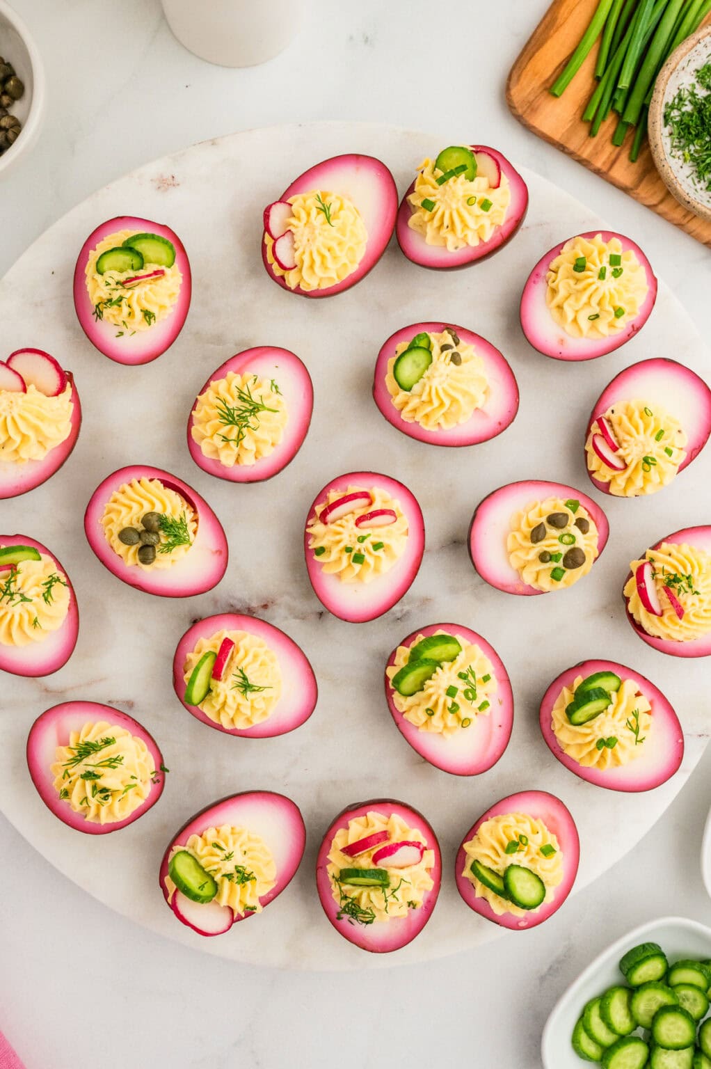 Beet Pickled Deviled Eggs | The Tastes of Life Holistic Cooking and Living
