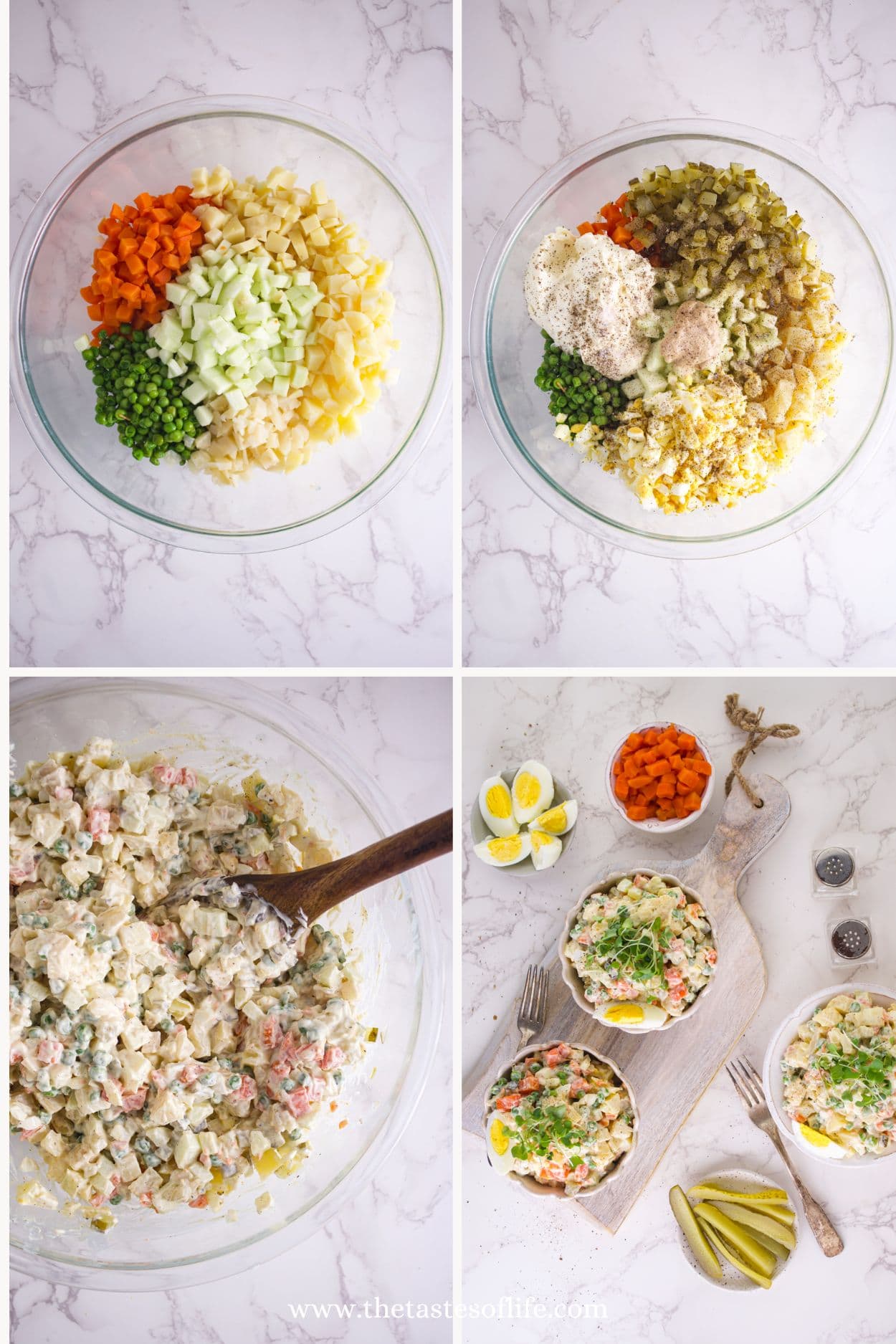 Polish Vegetable Salad - Salatka Jarzynowa | The Tastes of Life ...