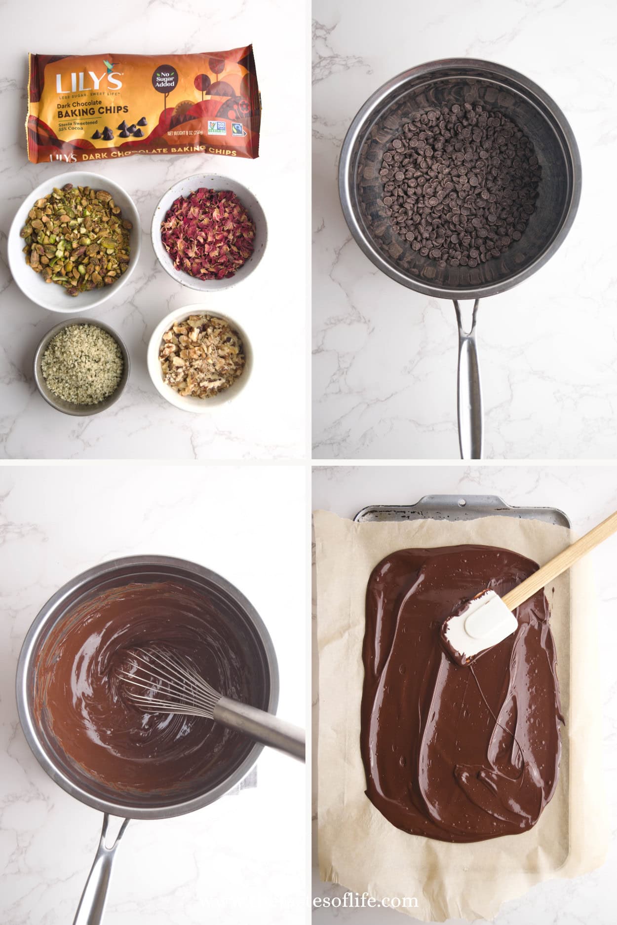 Dark Chocolate Bark With Rose Petals & Pistachio | The Tastes of Life ...