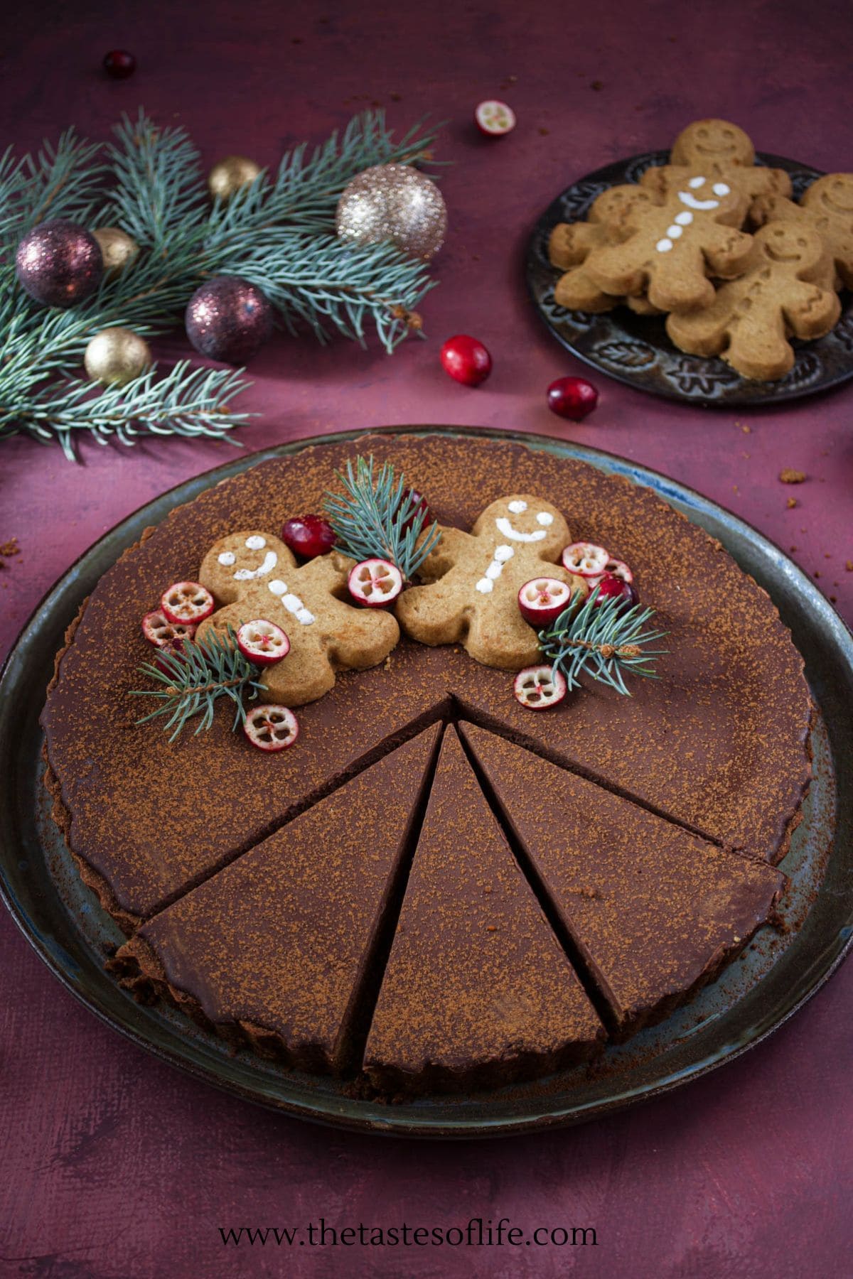 Gingerbread Chocolate Ganache Tart | The Tastes of Life Holistic ...