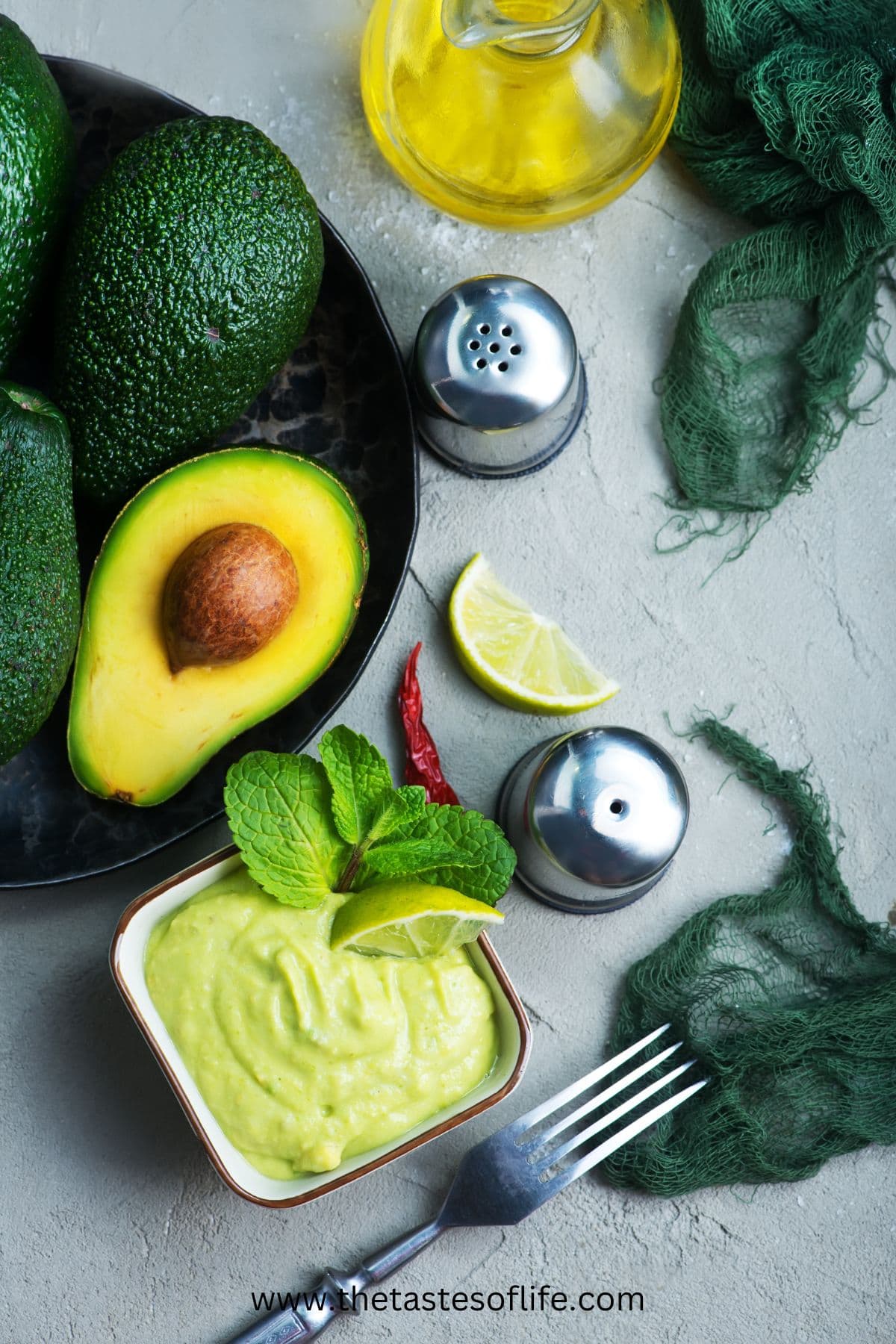 Creamy Avocado Lime Dressing Recipe With Cilantro | The Tastes of Life ...