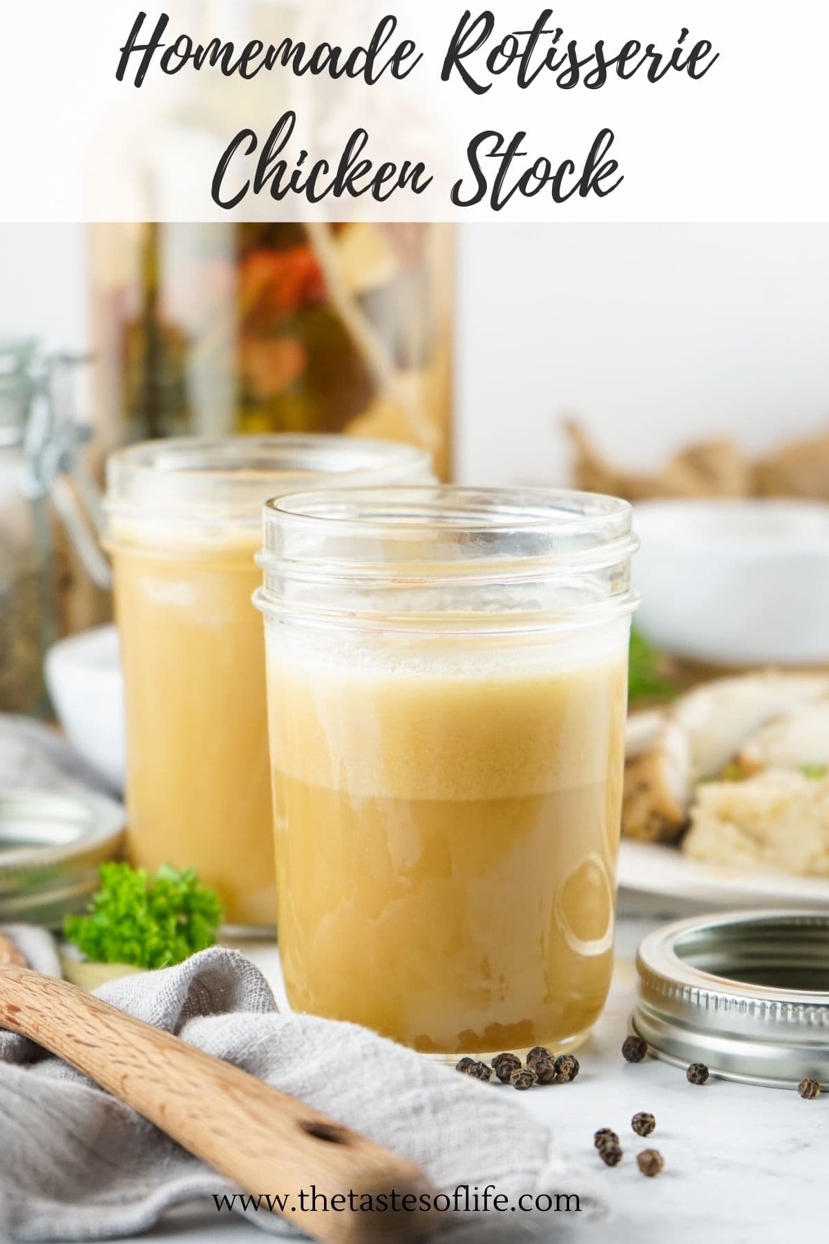 Homemade Rotisserie Chicken Stock | The Tastes of Life Holistic Cooking ...