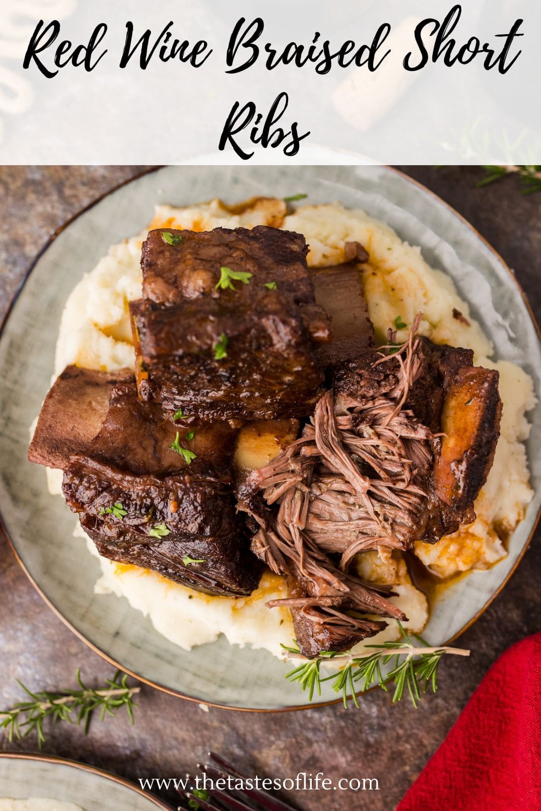 Red Wine Braised Short Ribs | The Tastes of Life Holistic Cooking and ...