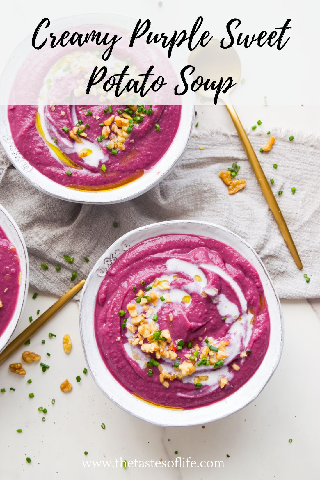 Creamy Purple Sweet Potato Soup | The Tastes of Life Holistic Cooking ...