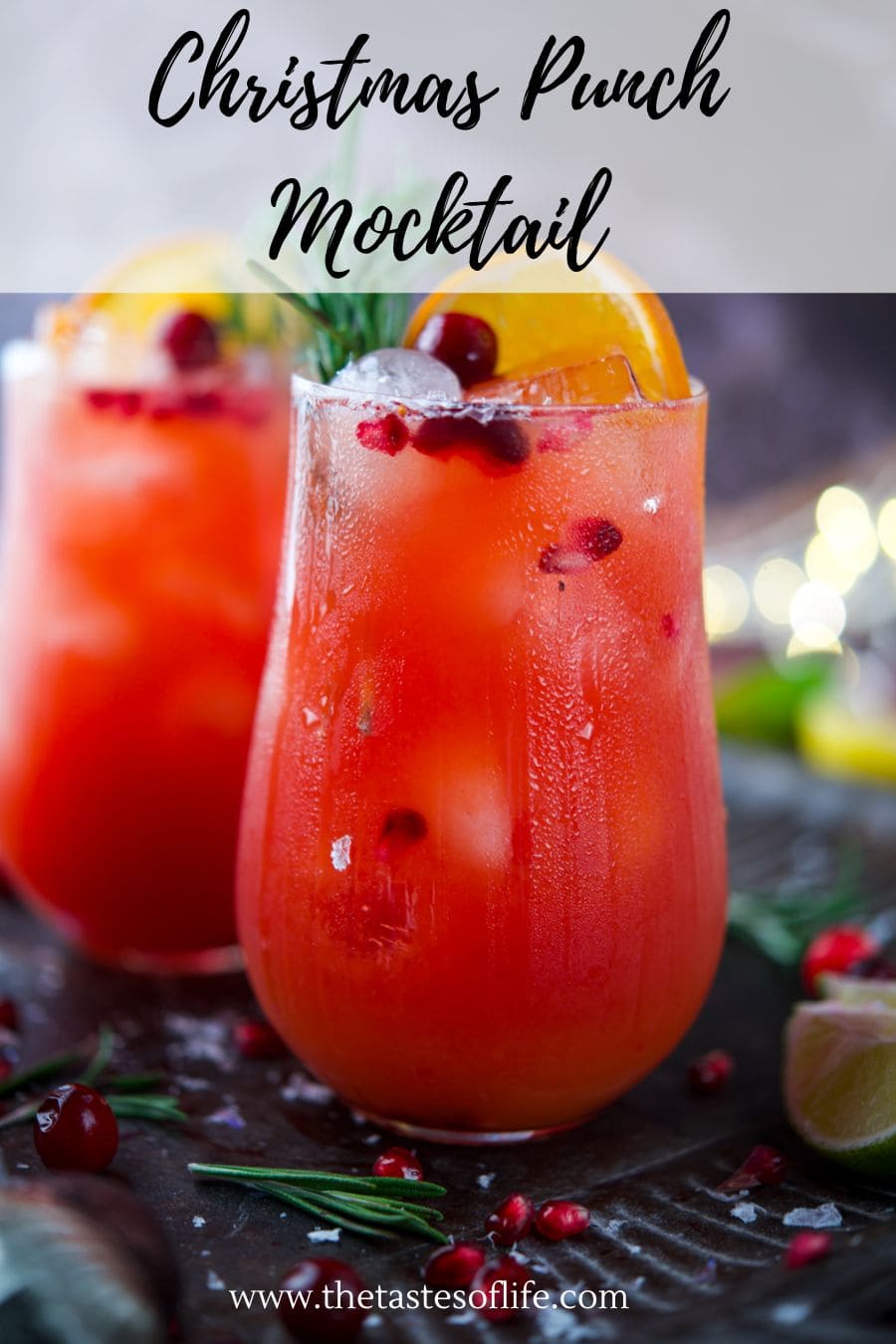 Christmas Punch Mocktail | The Tastes of Life Holistic Cooking and Living