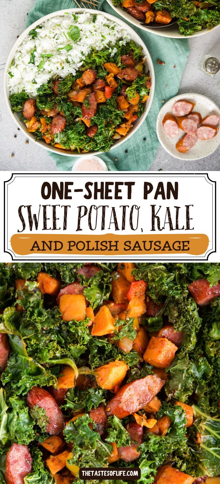 One-Sheet Pan Sweet Potatoes, Kale, And Polish Sausage | The Tastes of ...