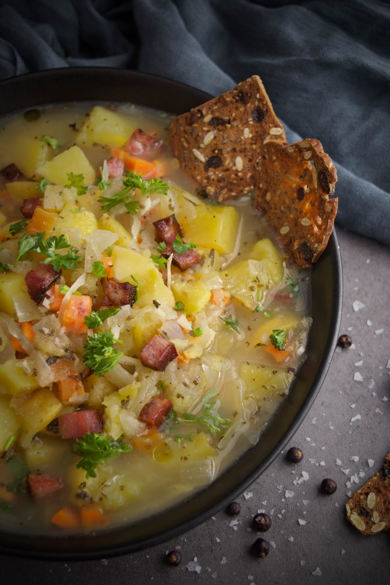 Traditional Polish Kapusniak Soup Recipe (Sauerkraut Soup) | The Tastes ...