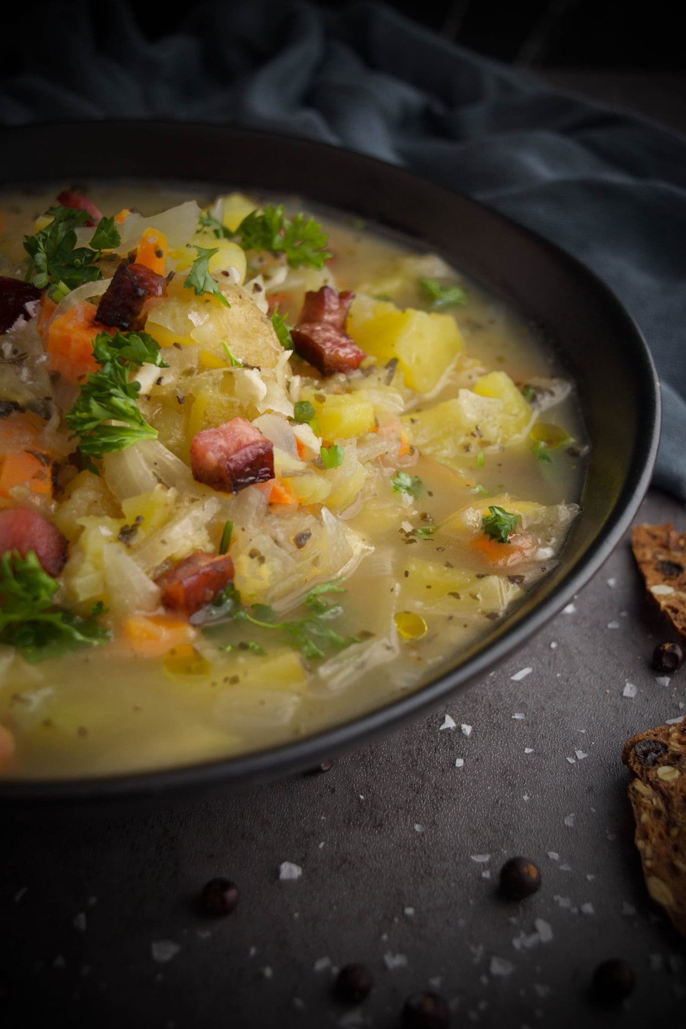 Traditional Polish Kapusniak Soup Recipe (Sauerkraut Soup) | The Tastes ...