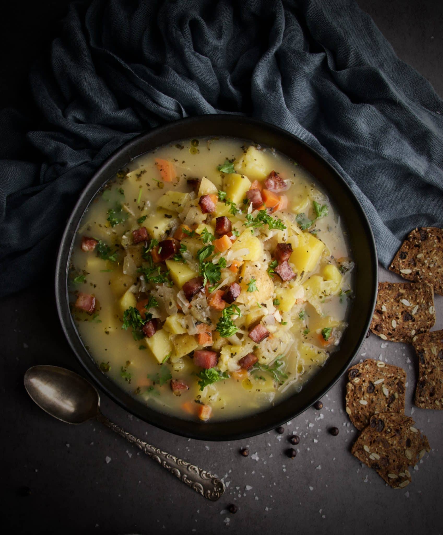 Traditional Polish Kapusniak Soup Recipe (Sauerkraut Soup) | The Tastes ...