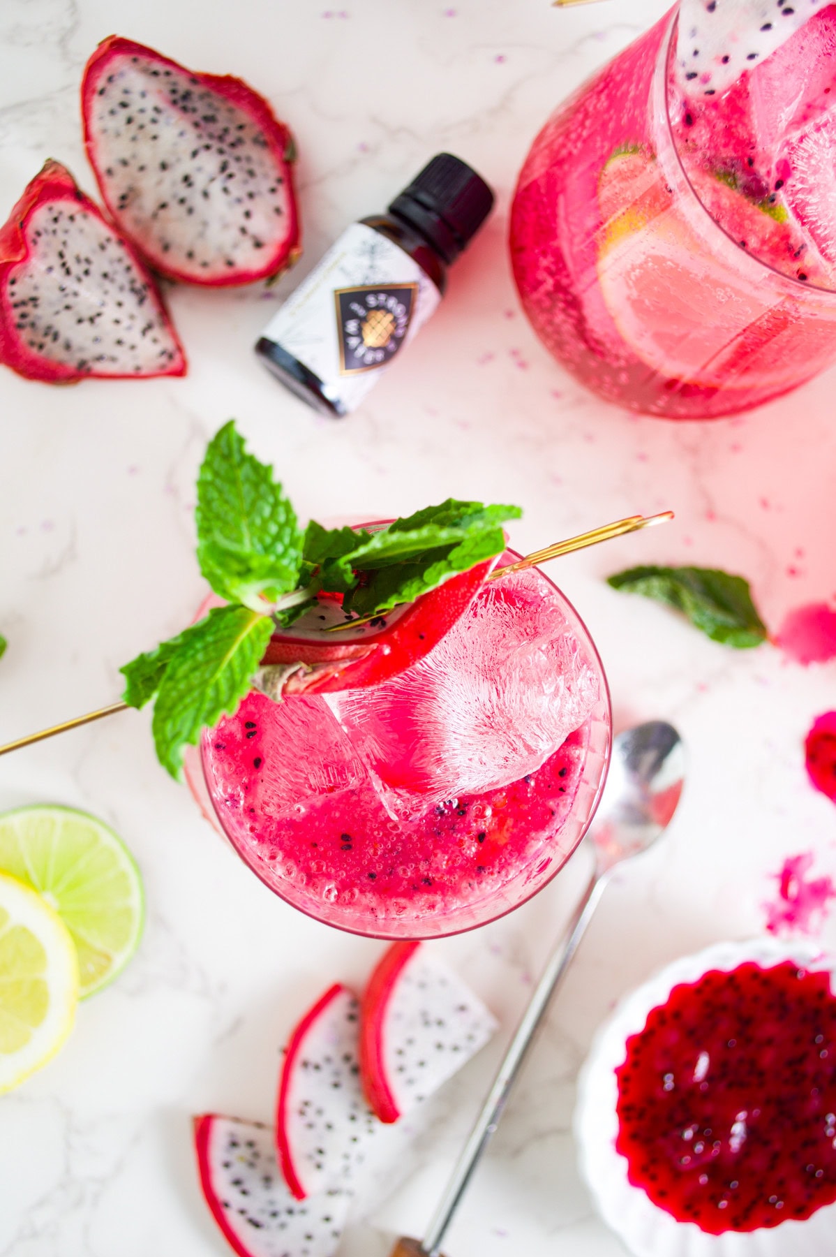 Dragon Fruit Gin Spritz | The Tastes of Life Holistic Cooking and Living