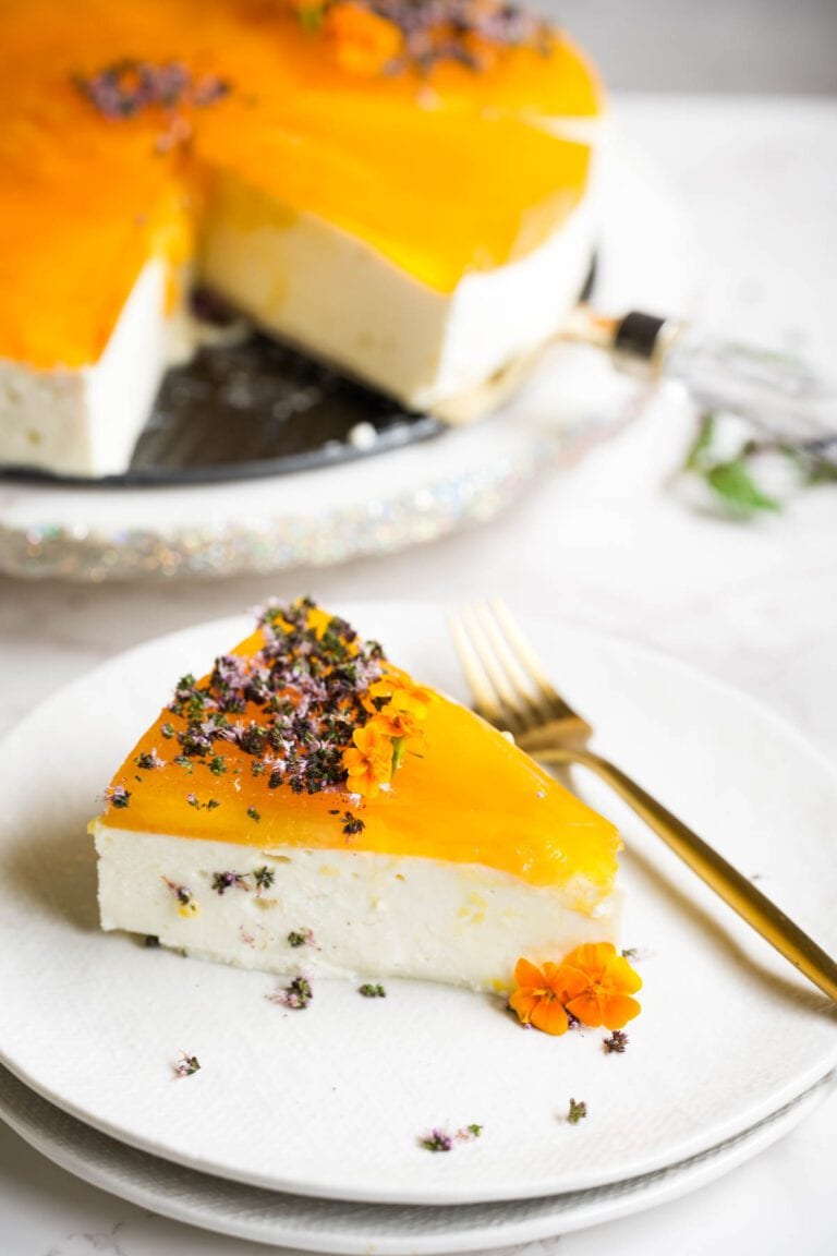 No-Bake Peach Cheesecake (Polish Sernik na Zimno) | The Tastes of Life ...