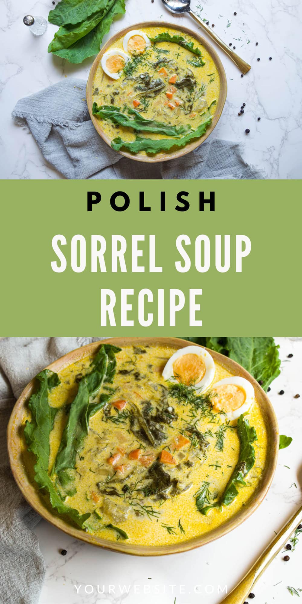 Polish Sorrel Soup With Hard Boiled Egg (Zupa Szczawiowa) | The Tastes ...