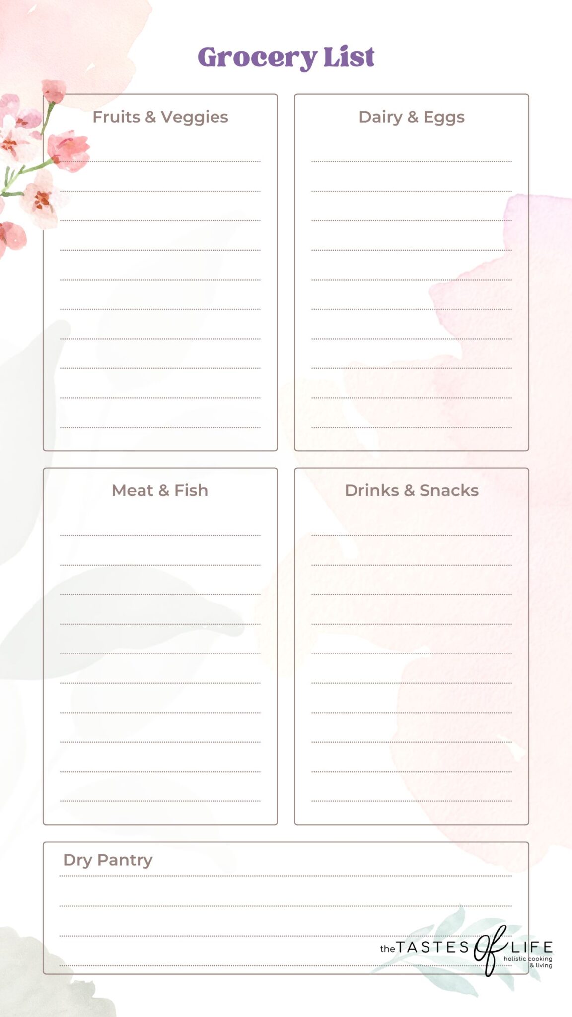Build Your Spring Menu | The Tastes of Life Holistic Cooking and Living