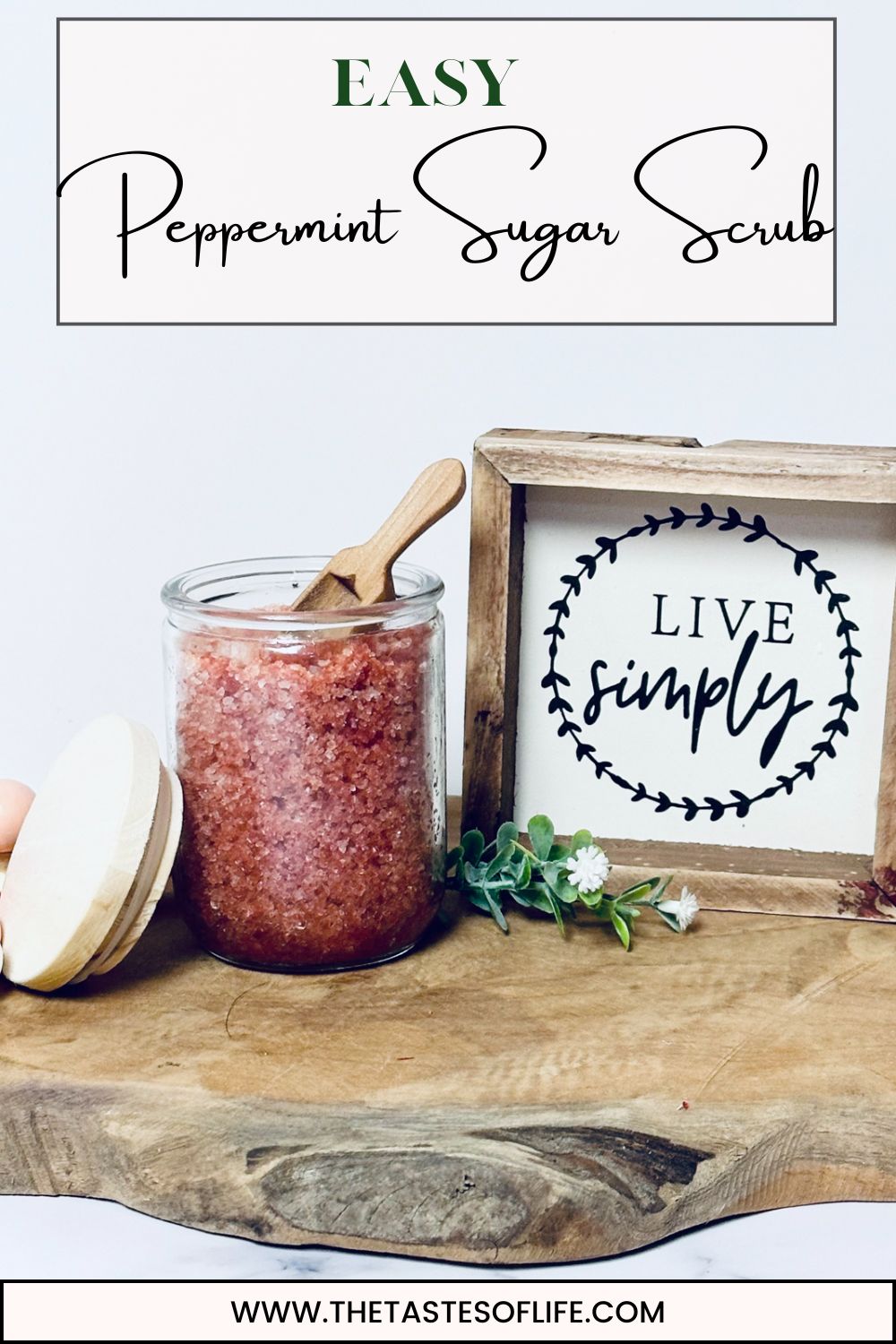 DIY Peppermint Sugar Scrub | The Tastes of Life Holistic Cooking and Living